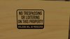 Second Life Marketplace - No trespass iron sign.