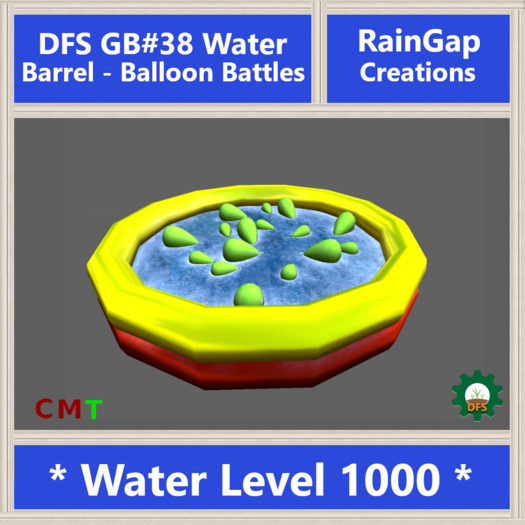 Second Life Marketplace - DFS GB#38 Water Barrel - Balloon Battles ...