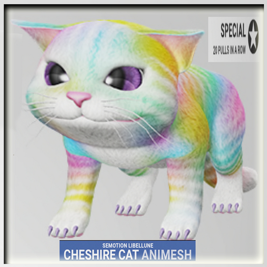 Second Life Marketplace - SEmotion Libellune Cheshire Cat Animesh SPECIAL