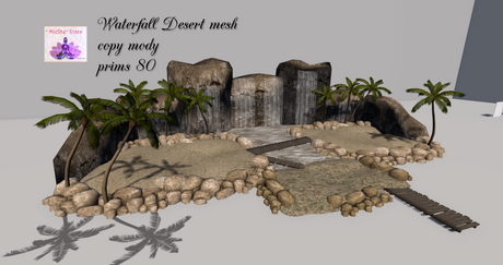 Second Life Marketplace - BOX-WATERFALL DESERT MESH