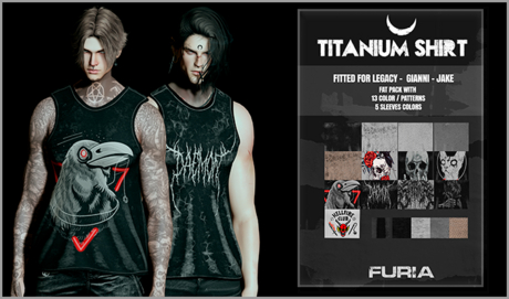 Second Life Marketplace - [Furia] - Titanium Shirt Grey