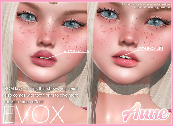 Second Life Marketplace - {Anne} Teeth Layer BOM EVOX