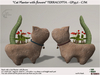 Second Life Marketplace - Cat Planter with flowers plant TERRACOTTA GP55.t