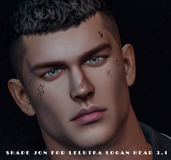 Second Life Marketplace - *ATLAS* Mens Shape TUK for Lelutka LOGAN Head ...