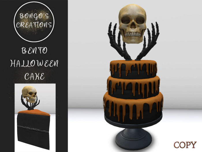 Second Life Marketplace - BMC5147 - BENTO - 3 TIER HALLOWEEN CAKE ...