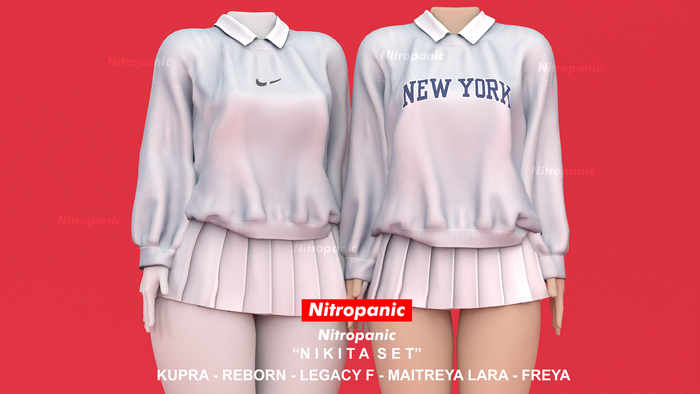Second Life Marketplace - Nitropanic_Nikita Set WHITE WHITE (ADD)