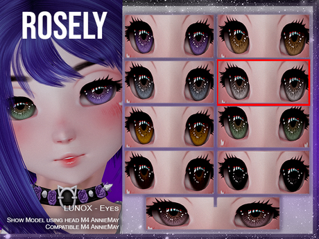 Second Life Marketplace - .ROSELY. M4 EYES LUNOX (Light gray)
