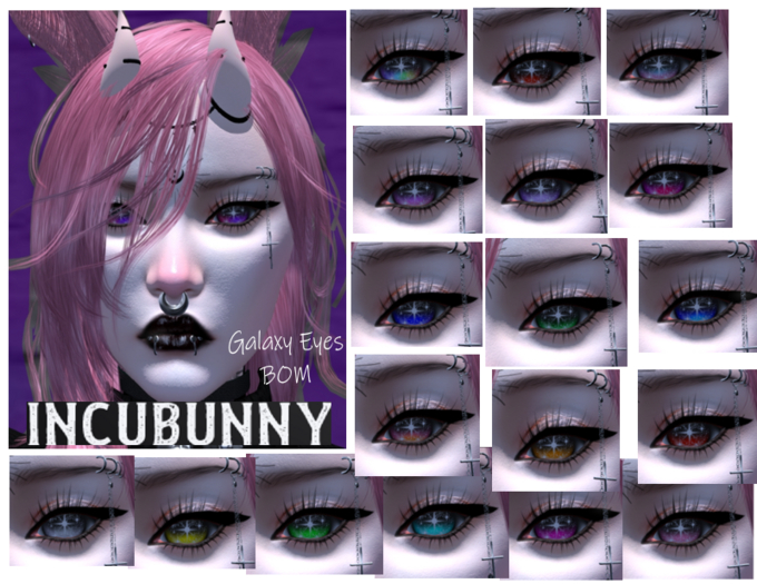 Second Life Marketplace - Incubunny - Galaxy Eyes - Add to unpack