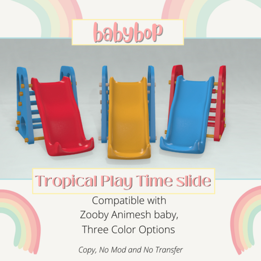 Second Life Marketplace - .:bb:. Tropical Playtime Slide (zooby animesh ...