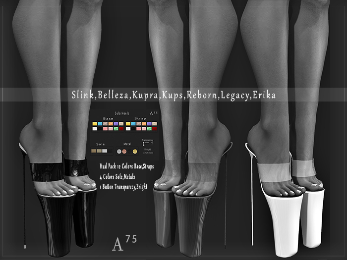 Second Life Marketplace - : A75 : Sula Heels With Hud Pack DEMO