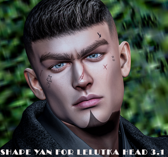 Second Life Marketplace - YAN Mens Shape for Lelutka LOGAN Head 3.1 ...