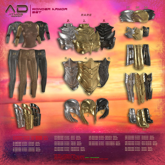 Second Life Marketplace - [AD] - Wonder Armor - Corset - Silver - LEGACY