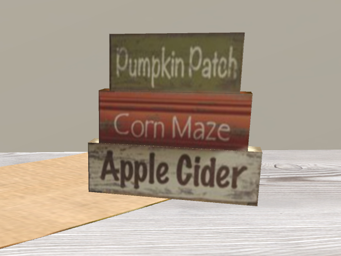 Second Life Marketplace - Wood Blocks Stacked - Pumpkin Patch Corn Maze ...