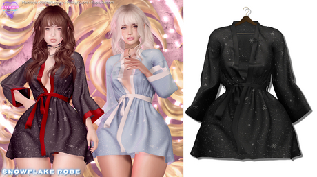 Second Life Marketplace - [Eternus] Snowflake Robe Black
