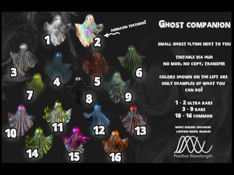 Second Life Marketplace - Positive Wavelength - Ghost Companion - Full Set