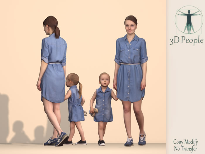 Second Life Marketplace - 3D People - Family - Mom & Baby Girl (4 LI)
