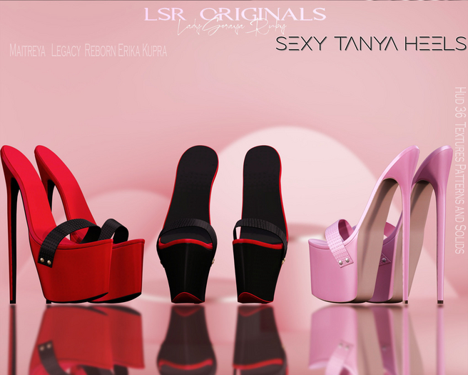 Second Life Marketplace - [ LsR Shoes] - Sexy Tanya Heels Factpack