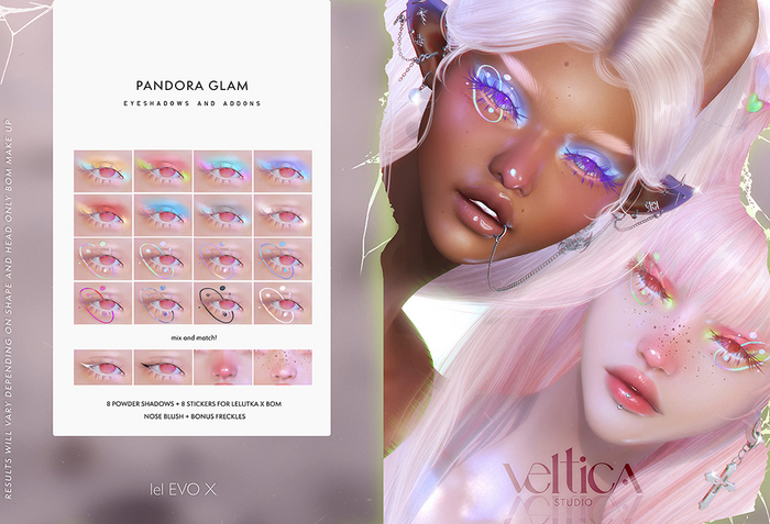 Second Life Marketplace - Veltica Studio.Pandora Glam.(lelutka ExoX) bom