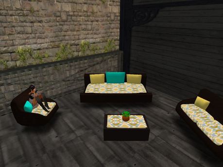 Second Life Marketplace - Modern Sculpted low prim gardenfurniture set ...