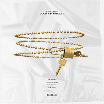 Second Life Marketplace - [Dope+Mercy]Lock up Anklet_Gold (ADD)