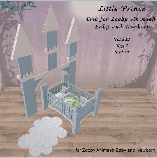 Second Life Marketplace - {REZ} Little Prince Castle Crib (add)