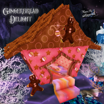 Second Life Marketplace - Whoovy Gingerbread House Event Booth Set