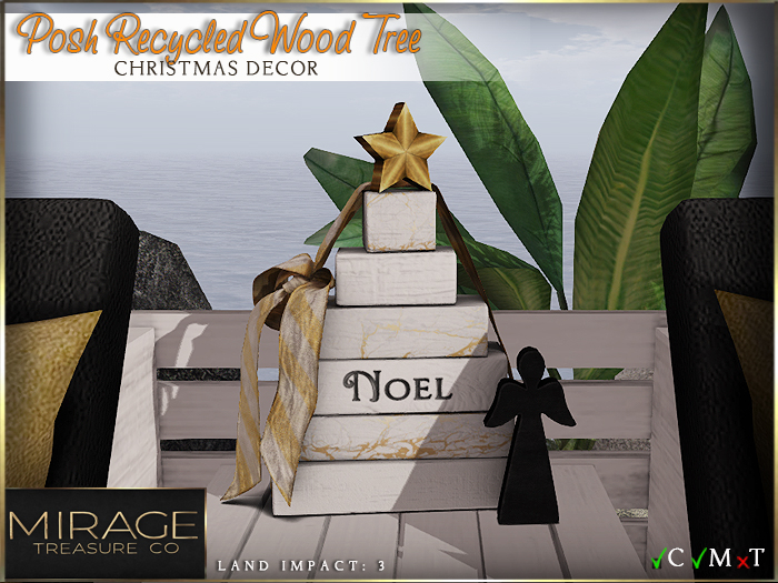 Second Life Marketplace - =Mirage= Recycled Wood Tree - Posh