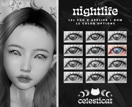 Second Life Marketplace - ☆Celesticat☆ - DEMO - Nightlife Eyes [LeL Evo ...