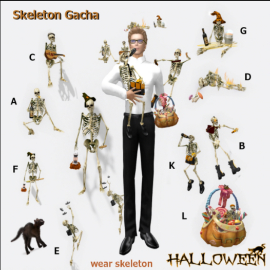 Second Life Marketplace - SKELETON GACHA NO. A BOX