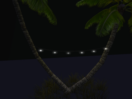 Second Life Marketplace - BROWN GRASS PALM TREE STRING LIGHTS