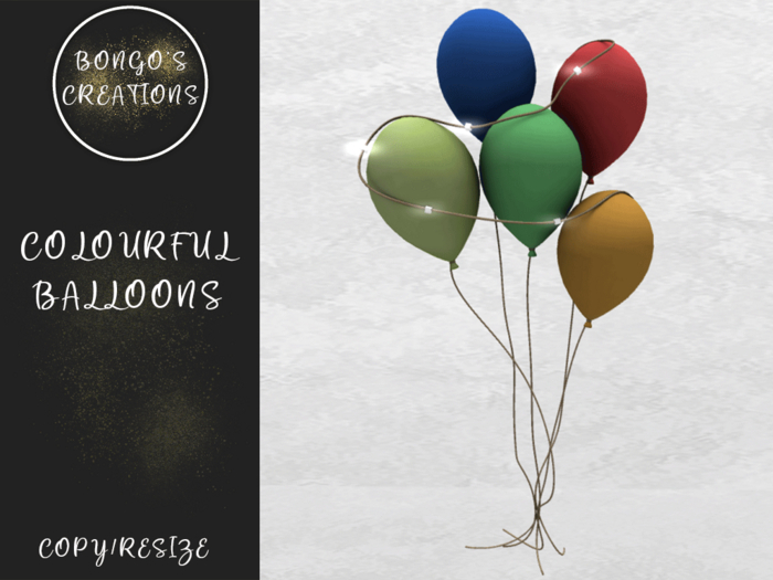 Second Life Marketplace - BMC5161 - HIGH QUALITY COLOURFUL BALLOONS ...