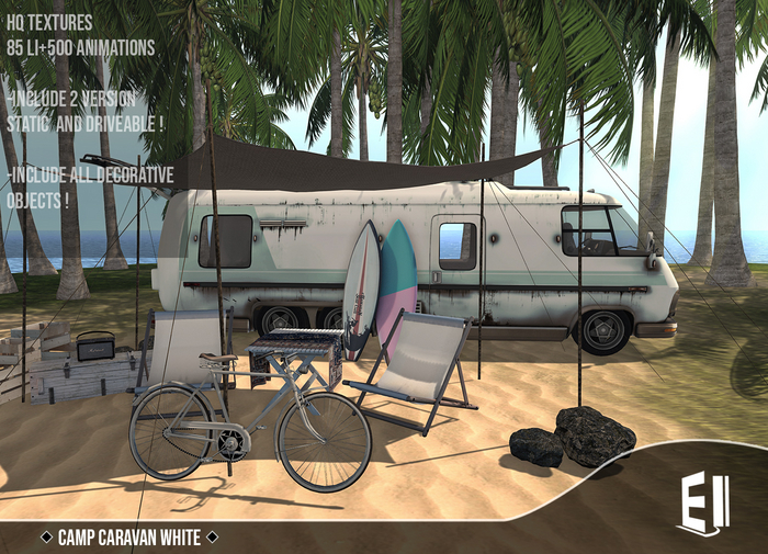 Second Life Marketplace - Camp Caravan WhiteVersion 1.0 PACK