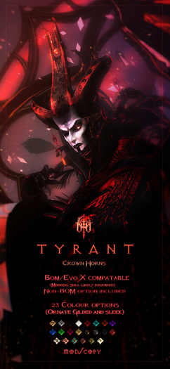 Second Life Marketplace - /Vae Victis\ - "Tyrant" Crown Horns