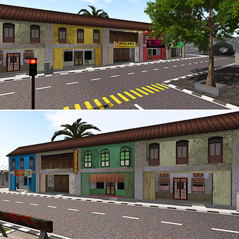 Second Life Marketplace - Old Asian Shop Buildings