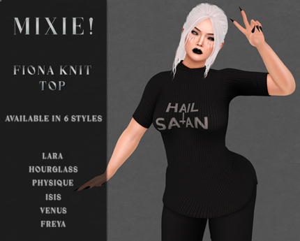 Second Life Marketplace - Mixie! ~Fiona Knit Top - MoonChild~
