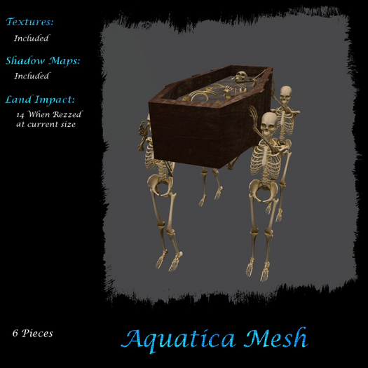 Second Life Marketplace - Aquatica Mesh - AM025412 Skellys Carrying Bones