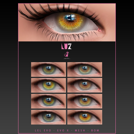Second Life Marketplace - A R T E - LUZ Eyes [LeL, LeL EvoX, Mesh, BOM ...
