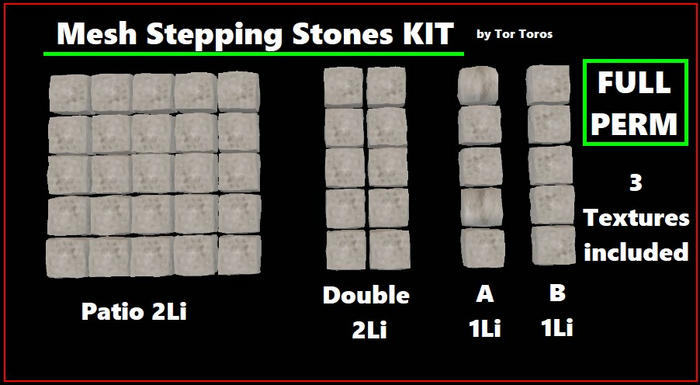 Second Life Marketplace - Stepping Stones KIT FULL PERM