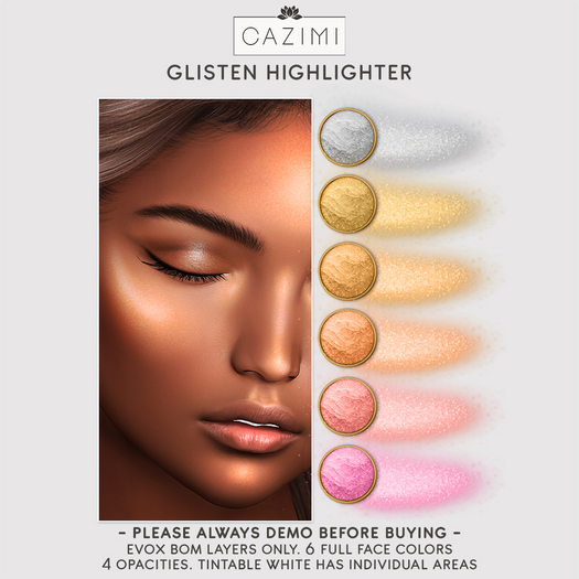 Second Life Marketplace - :CAZIMI: Glisten EvoX Highlighter DEMO