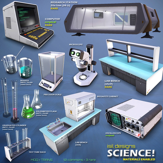 Second Life Marketplace - ~isil~ *Science!* Test Tube Rack COMMON