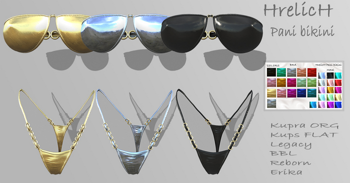 Second Life Marketplace - HrelicH Pani bikini metals LEGACY, BBL, KUPRA ...