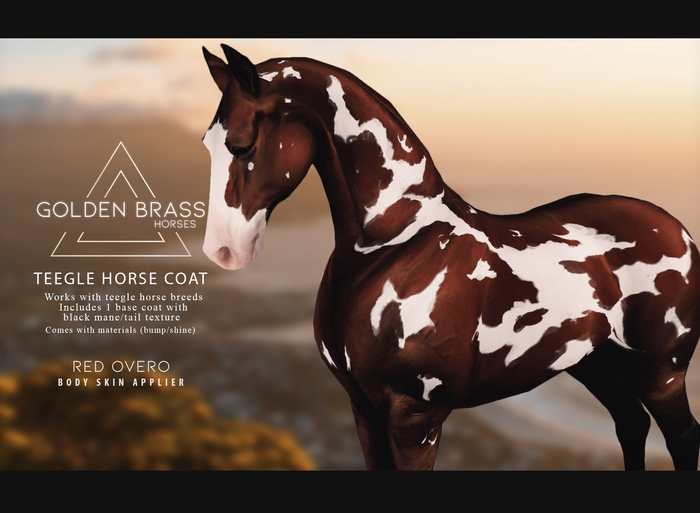 Second Life Marketplace - [Golden Brass] Teegle Coat / Red Overo