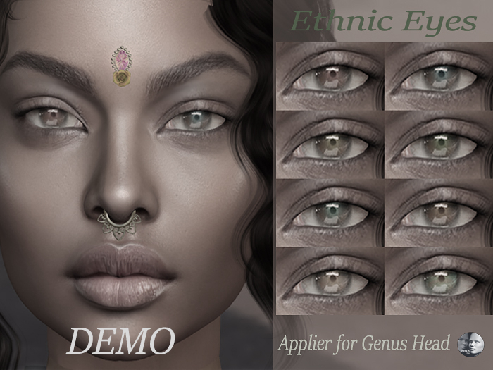 Second Life Marketplace - Ethnic Eyes -DEMO- Applier for Genus Head
