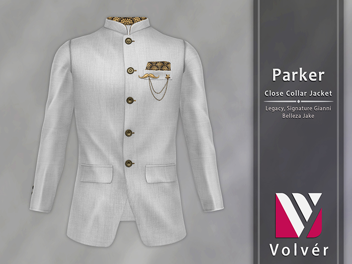 Second Life Marketplace - //Volver// Parker close collar Jacket - White
