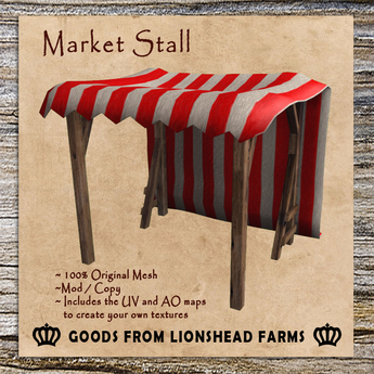 Second Life Marketplace - Lionshead Farms Market Stall (boxed)