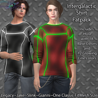 Second Life Marketplace - ~*MF*~ Intergalactic Top w/ Neon Lines ...