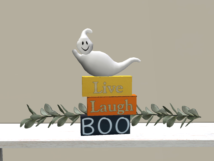 Second Life Marketplace - Live Laugh Boo Ghost Shelf Sitter