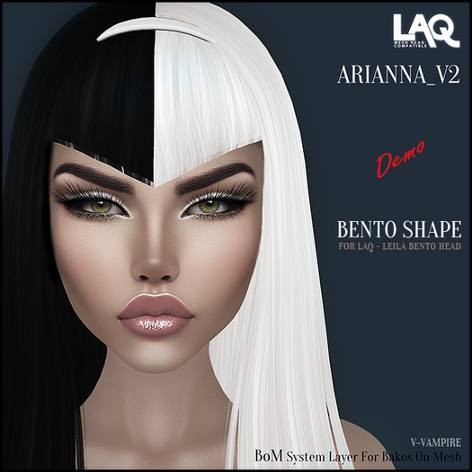 Second Life Marketplace - DEMO | DREAM INK "Laq-Leia Bento Head ARIANNA ...
