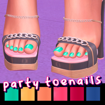 Second Life Marketplace - !Sagittaria - party toenails (legacy) - MESH ...