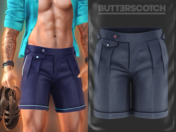 Second Life Marketplace - BUTTERSCOTCH . Nathan Shorts {C05.Night}